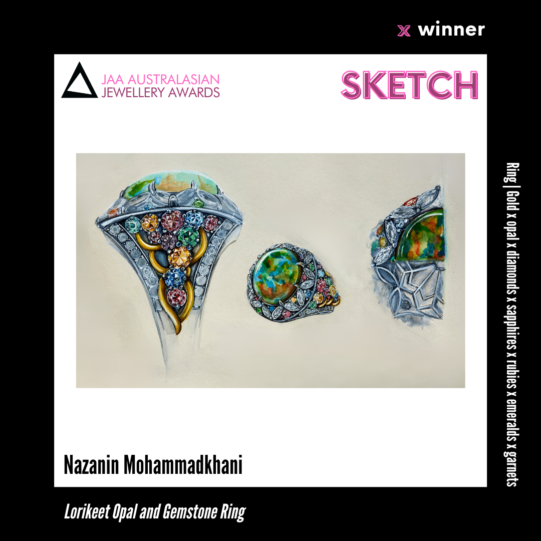Gerard McCabe awarded Best Sketch at JAA Australasian Jewellery Awards